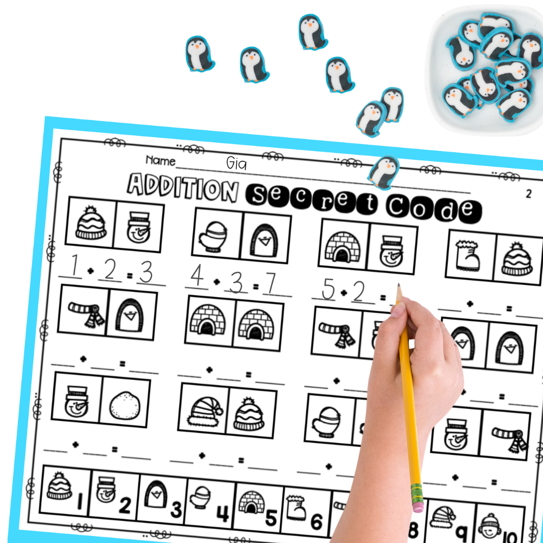 Free Winter Addition and Subtraction Worksheets - A Plus Classroom ...
